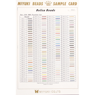 Caravan Beads - Miyuki - CARD 894: Miyuki Sample Card 15/0 Precision ...